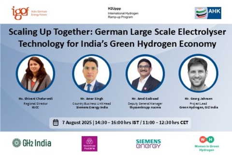 Webinar on 'Scaling Up Together: German Large-Scale Electrolyser Technology for India’s Green ...